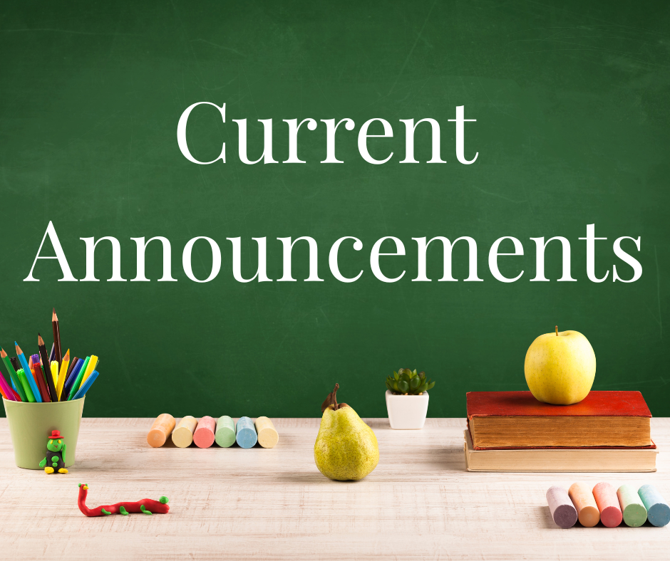 Current Announcements